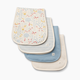 Tiny Kind 4 Pack Organic Burp Cloth - Sage Multi Leaf | Babylist Shop