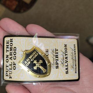 1 1/4" Armor of God Metal Shield Pins with Verse Card for 12 | Oriental ...
