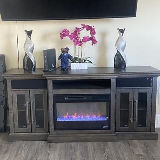 Raymour and flanigan electric fireplace tv stand store