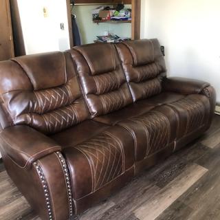 Ballard Power Sofa w Power Headrest and Drop Down Table Raymour Flanigan