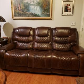 Ballard Power Sofa w Power Headrest and Drop Down Table Raymour Flanigan