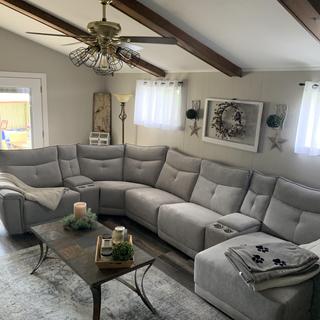 Graceland 6 pc. Sectional Sofa w Power Headrests Raymour Flanigan