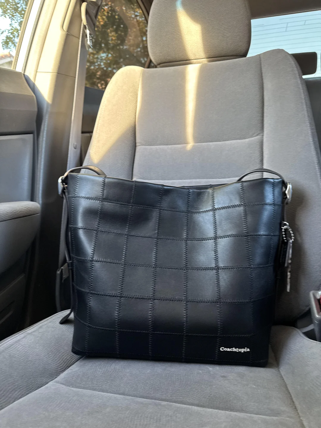 Alter/Ego Hobo Bag In Checkerboard Upcrafted Leather Alter/Ego Hobo Bag In Checkerboard Upcrafted Leather