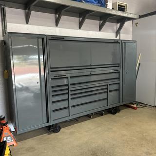 72 in. x 22 in. Triple-Bank Roll Cab, Series 3, Slate Gray